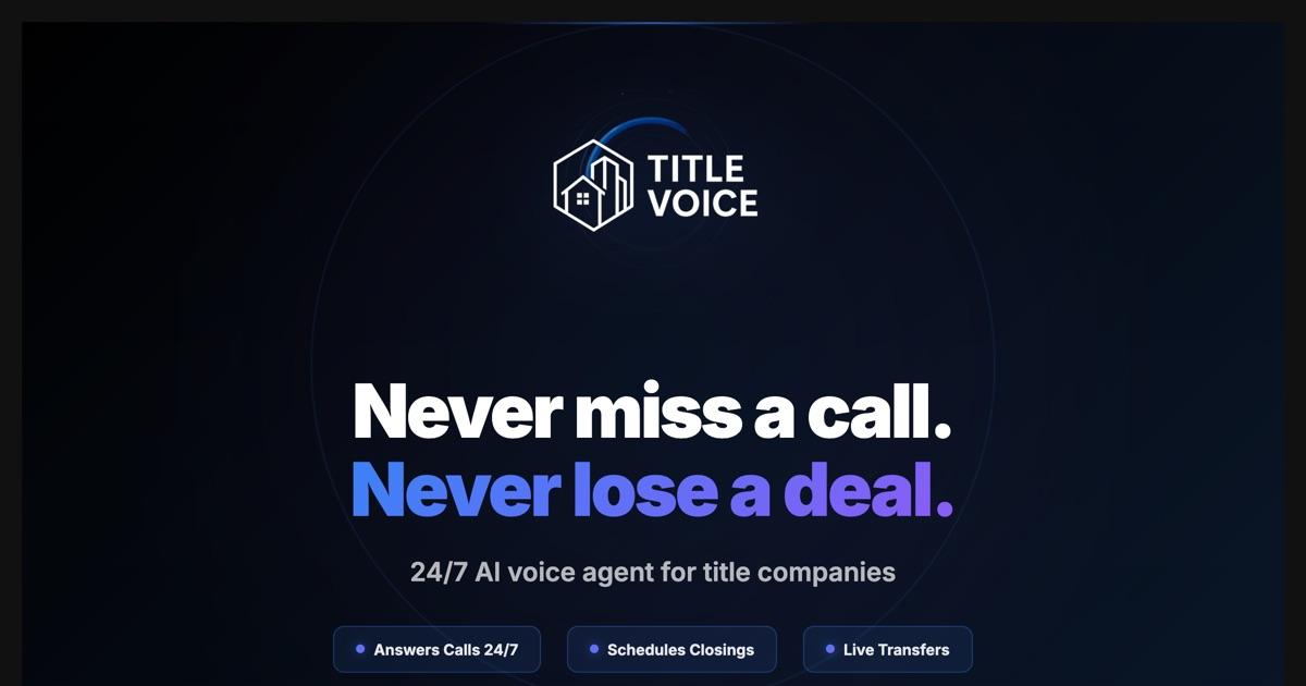 Voice Automation for Title Companies | Title Voice